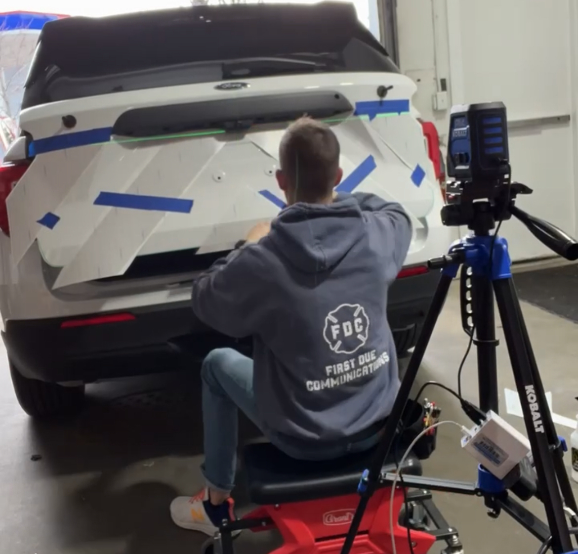 Reflective Decal Panel 18”x64” - Ford Explorer (RED/WHITE/BLACK) - First Due Communications