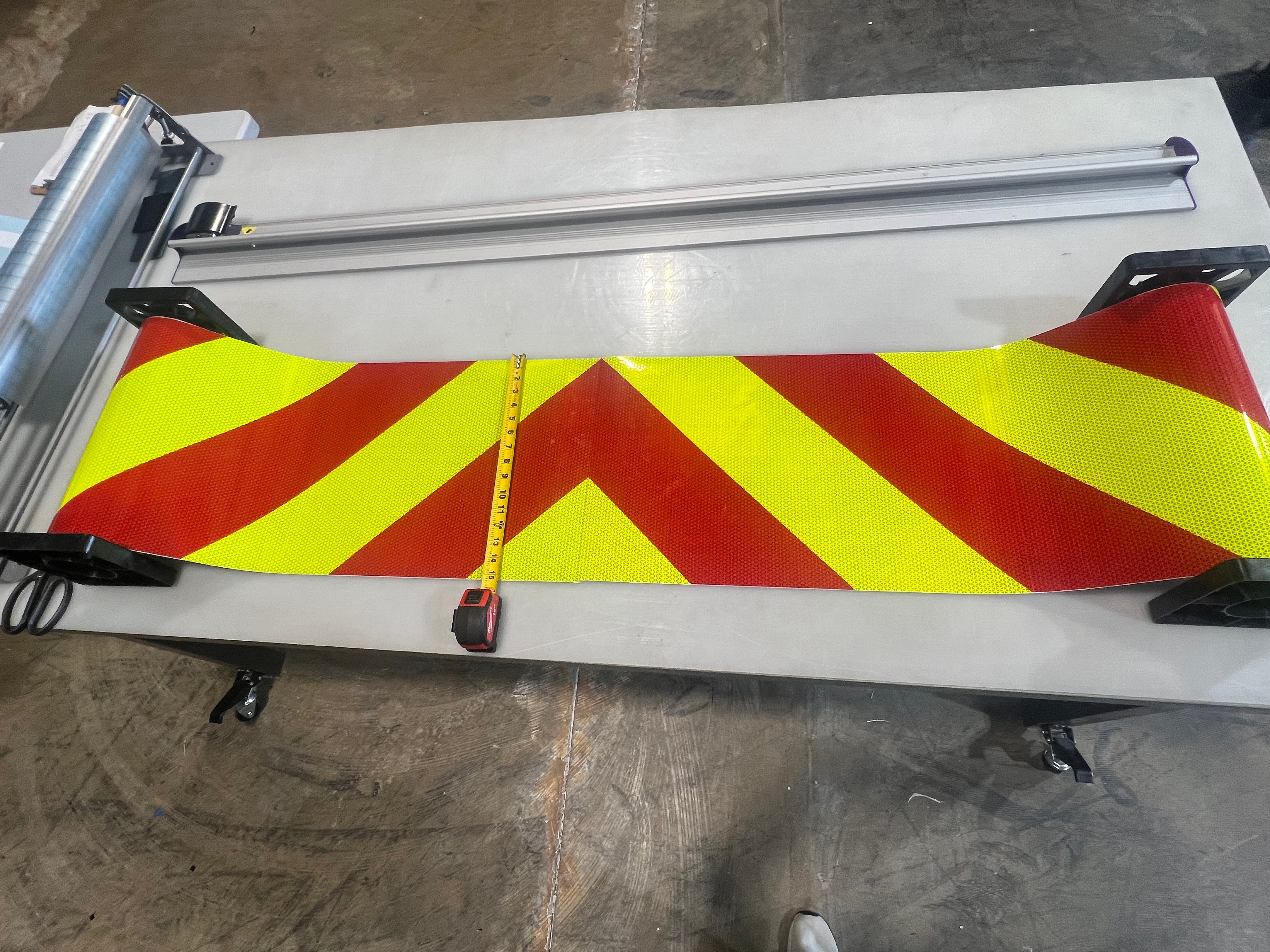 Oralite V98 Lime/Red High-Vis Chevron - First Due Communications