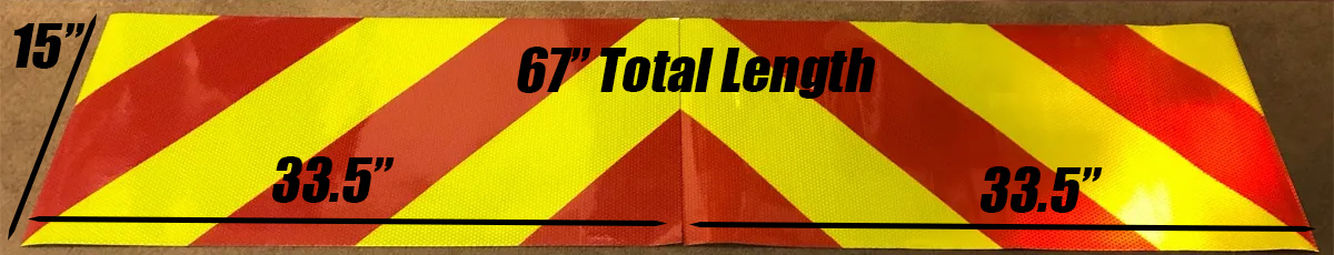 Oralite V98 Lime/Red High-Vis Chevron - First Due Communications